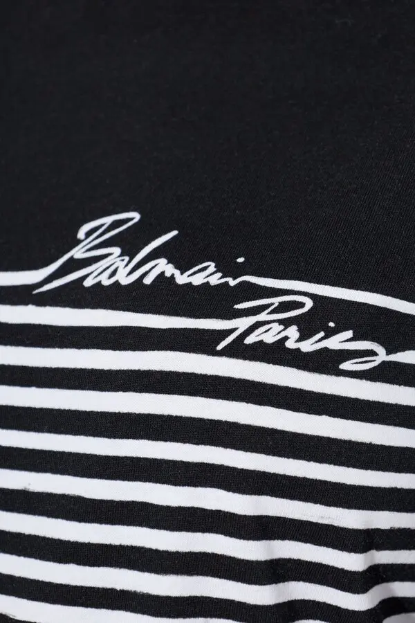 Balmain Striped Pattern Top
