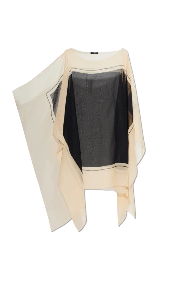 Balmain Silk Poncho