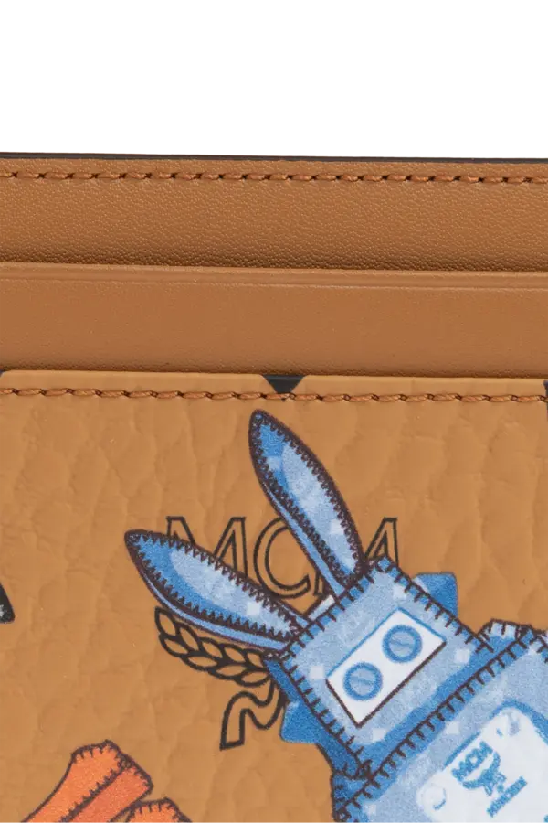 Mcm Card Holder With Logo - Brown