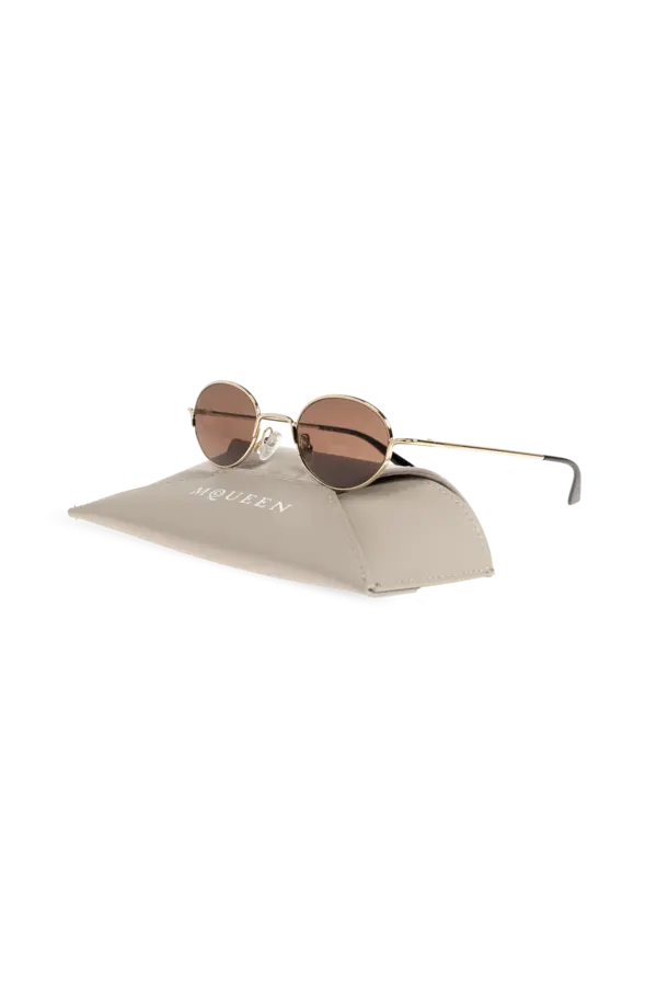 Alexander McQueen Oval Sunglasses - Brown