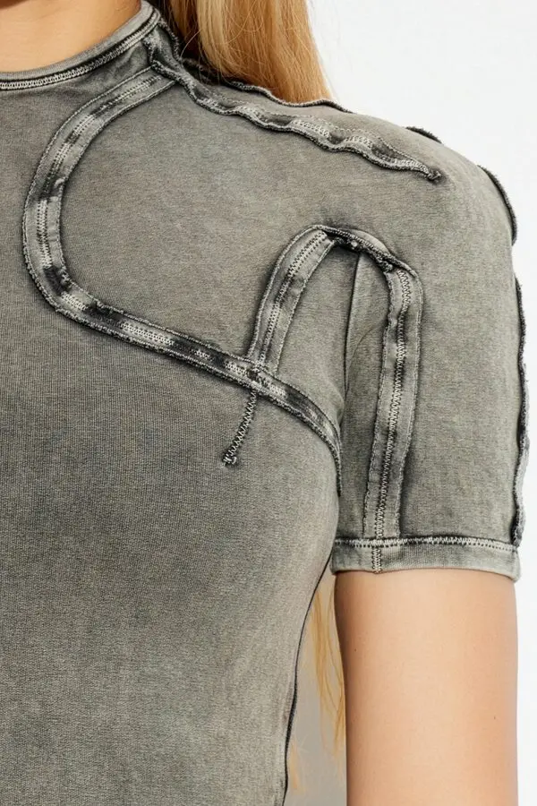 KNWLS Scuba Turtleneck Top - Grey