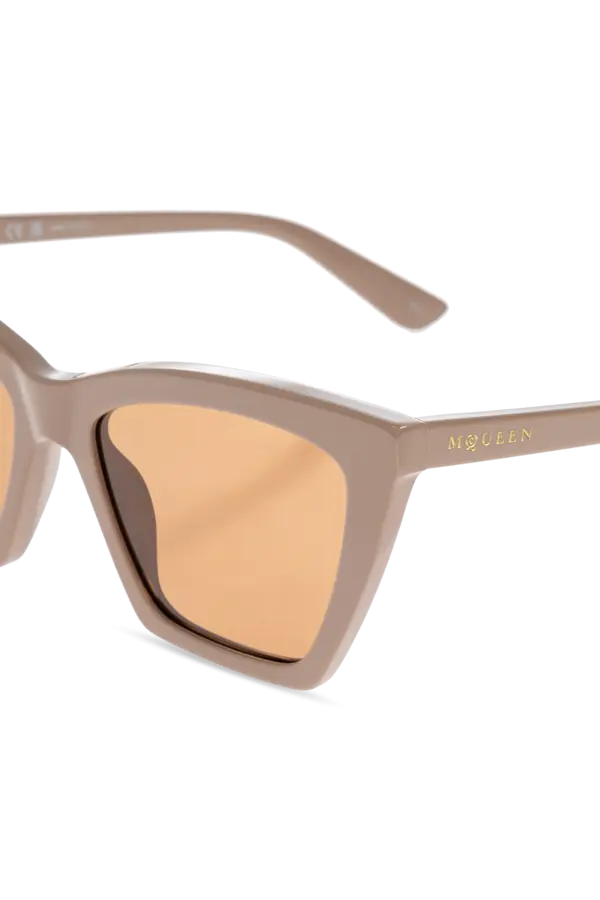Alexander McQueen Geometric Cat-eye Sunglasses - Beige