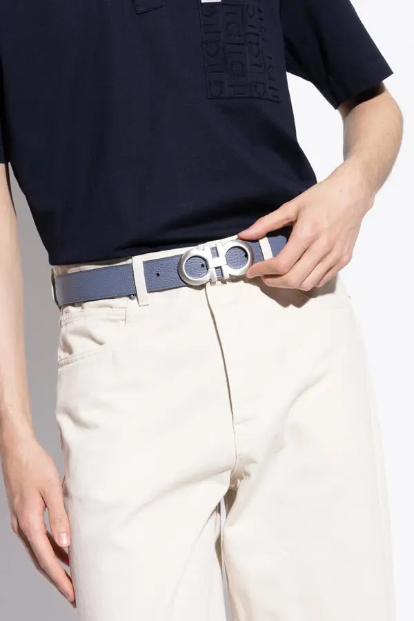 FERRAGAMO Double-sided Belt - Grey