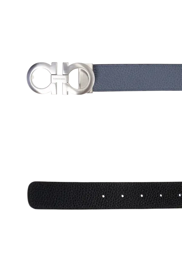 FERRAGAMO Double-sided Belt - Grey