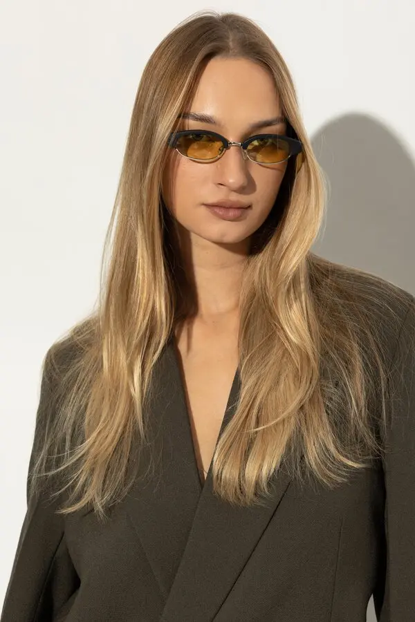 Alexander McQueen Oval Sunglasses - Black