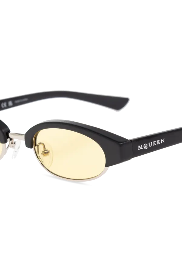 Alexander McQueen Oval Sunglasses - Black