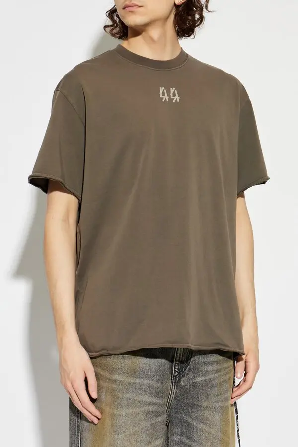 44 LABEL GROUP T-shirt With Printed Logo - Brown