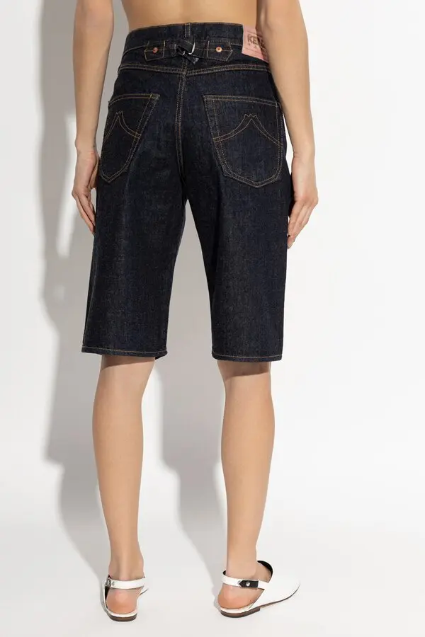Kenzo Denim Bermuda Shorts - Navy Blue