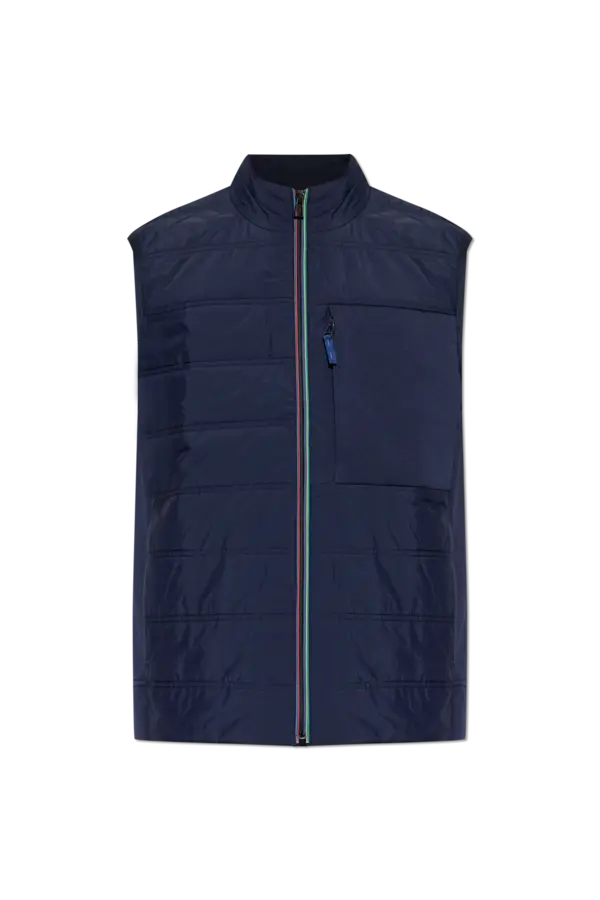 Paul Smith Vest With Quilted Front - Navy Blue