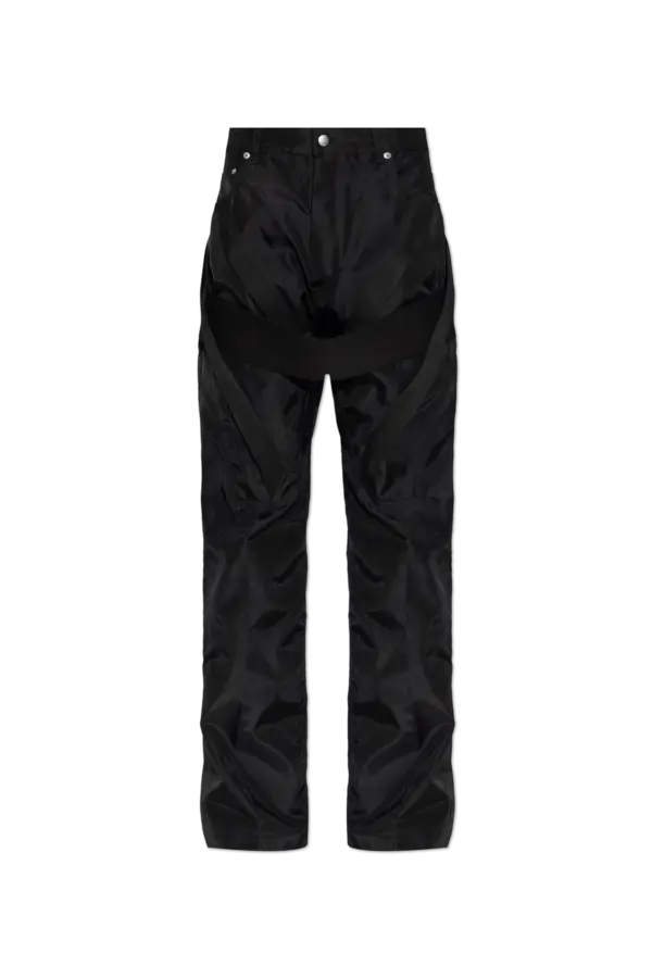 Rick Owens Trousers With Decorative Stripes - Black