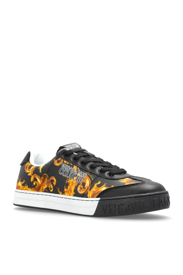 Versace Low Top Barocco Sneakers - Black