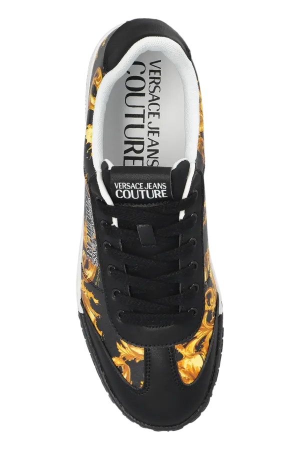 Versace Low Top Barocco Sneakers - Black