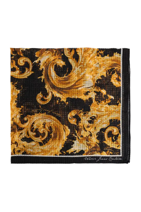 Versace Scarf With 'barocco' Pattern - Black