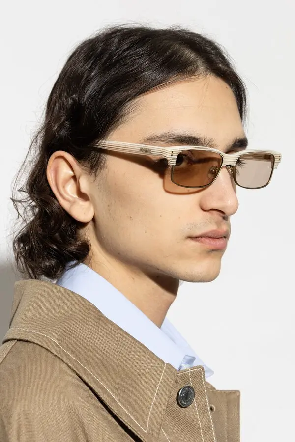 Jacquemus Rectangular Sunglasses - Cream