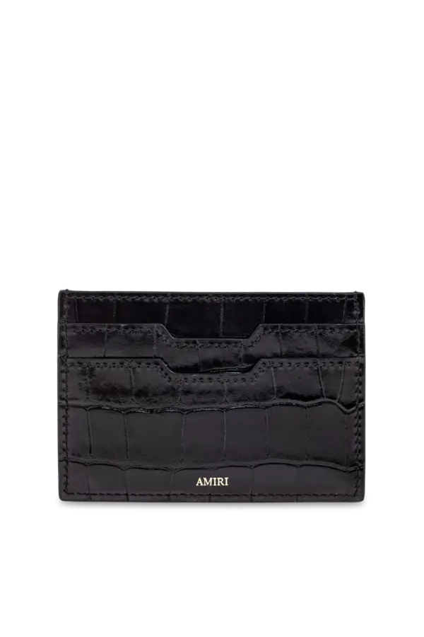 Amiri Leather Card Holder - Black