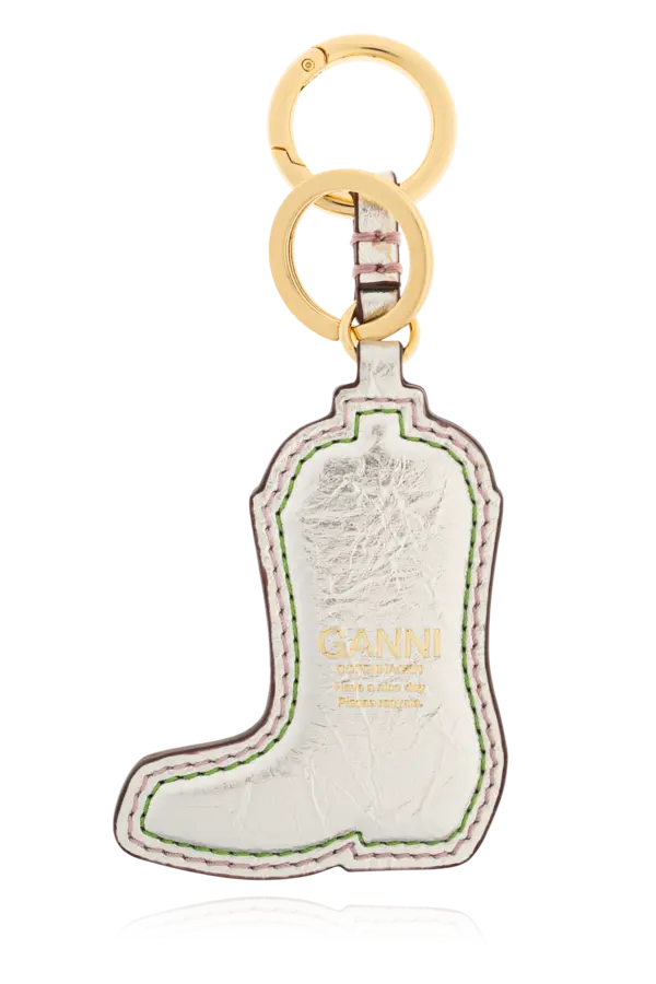 GANNI Keyring With Boot Motif Pendant - Multicolour