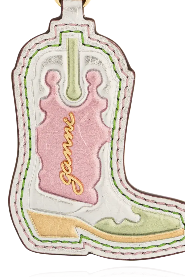GANNI Keyring With Boot Motif Pendant - Multicolour