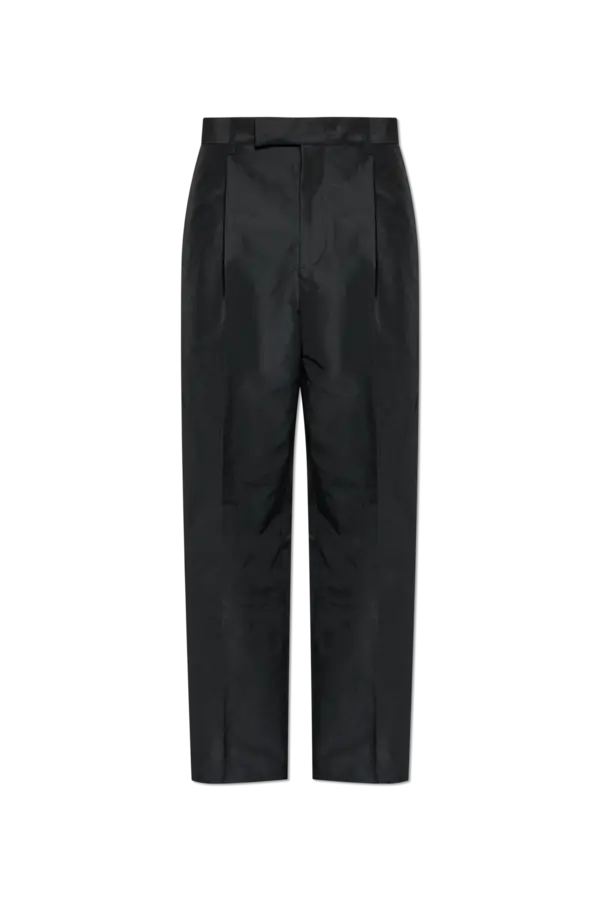 JIL SANDER Wide-leg Pleated Trousers - Black