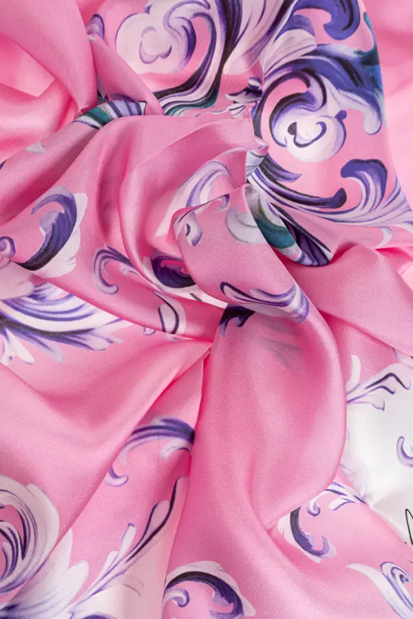 Versace Scarf With 'barocco' Pattern - Pink