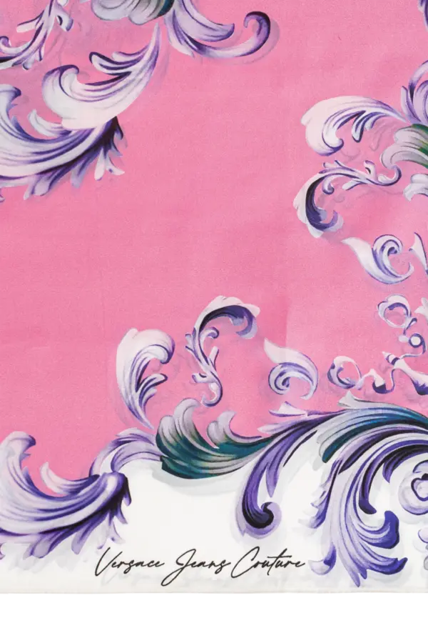 Versace Scarf With 'barocco' Pattern - Pink
