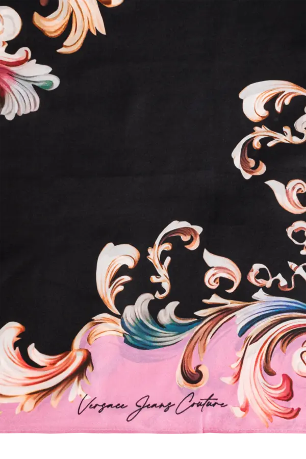Versace Scarf With 'barocco' Pattern - Black