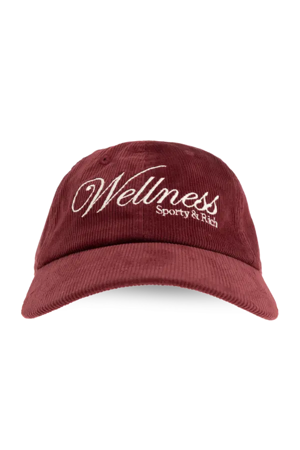 SPORTY & RICH Corduroy Baseball Cap - Burgundy