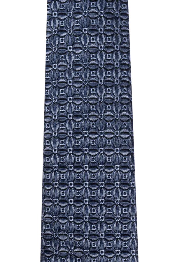 FERRAGAMO Silk Neck Tie - Navy Blue