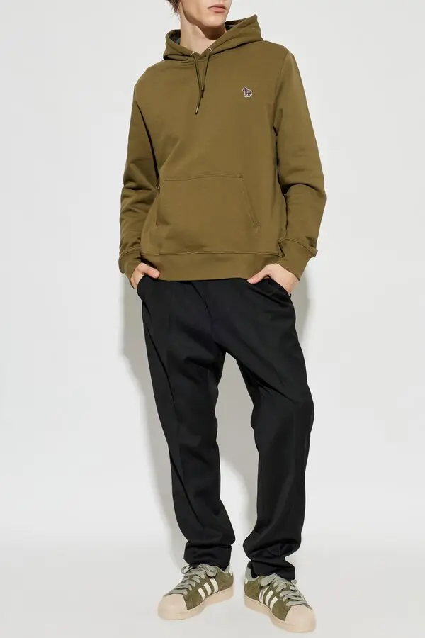 Paul Smith Relaxed Fit Zebra Patch Hoodie - Green