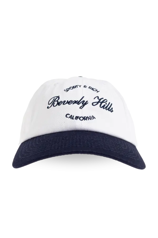 SPORTY & RICH Cotton Baseball Cap - White