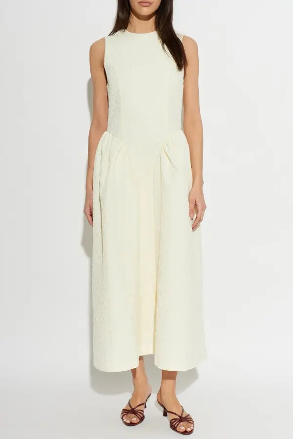 ROTATE BY BIRGER CHRISTENSEN Floral Motif Midi Dress