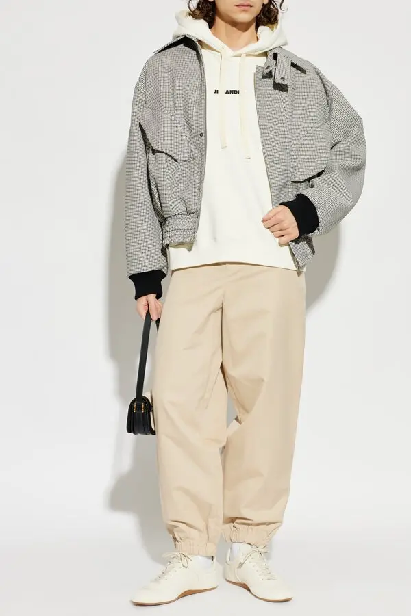 JIL SANDER Hooded Sweatshirt - Cream