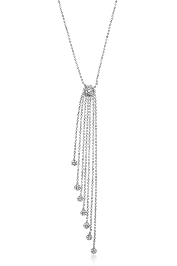 Alessandra Rich Necklace With Crystals - Silver