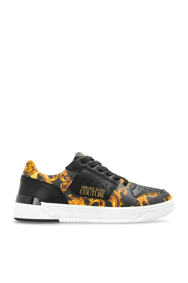 Versace Barocco Printed Sneakers - Black