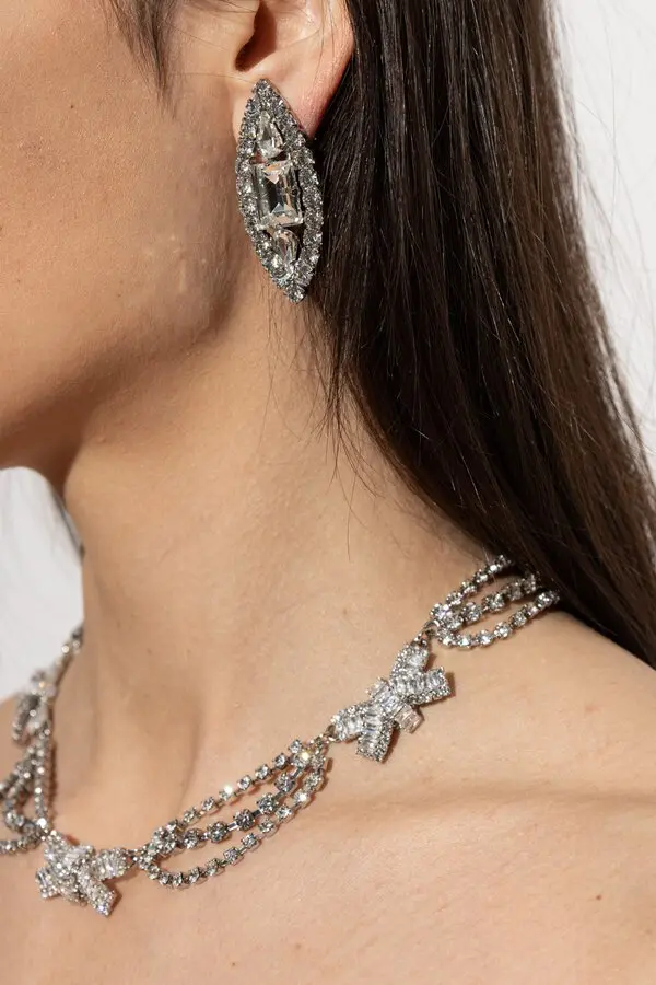 Alessandra Rich Crystal Clip-on Earrings