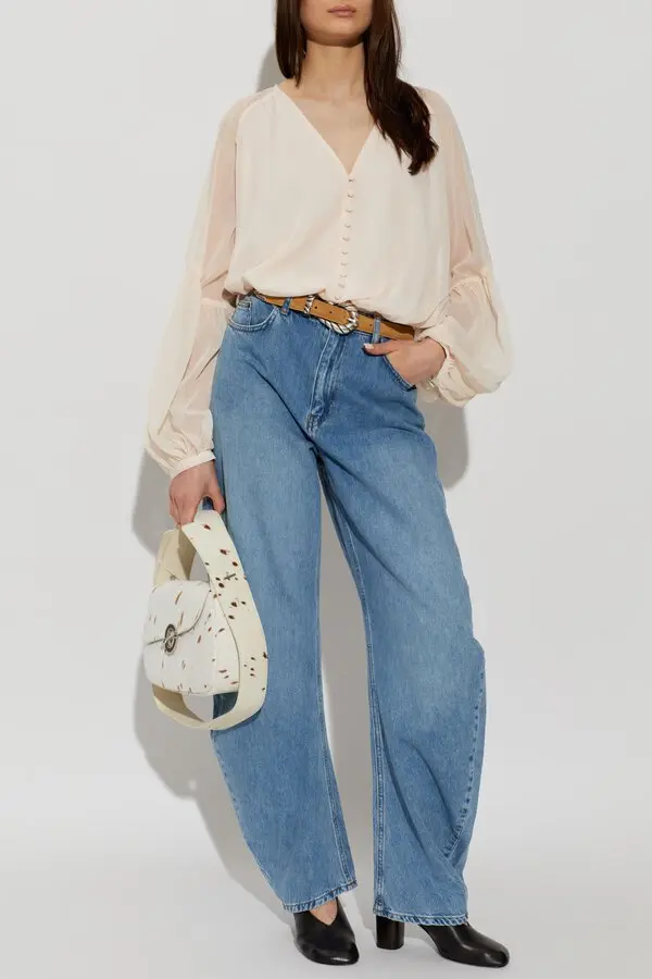 ROTATE BY BIRGER CHRISTENSEN V-neck Blouse