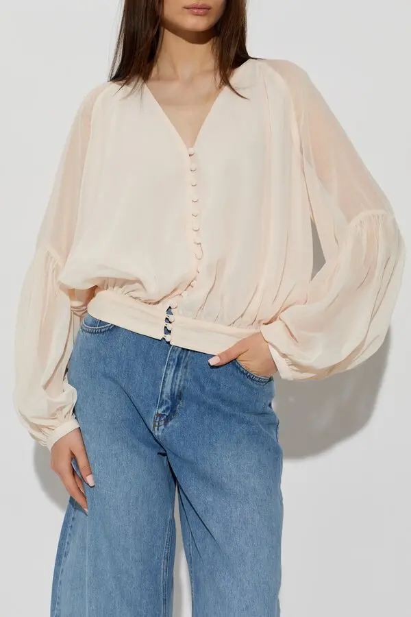 ROTATE BY BIRGER CHRISTENSEN V-neck Blouse