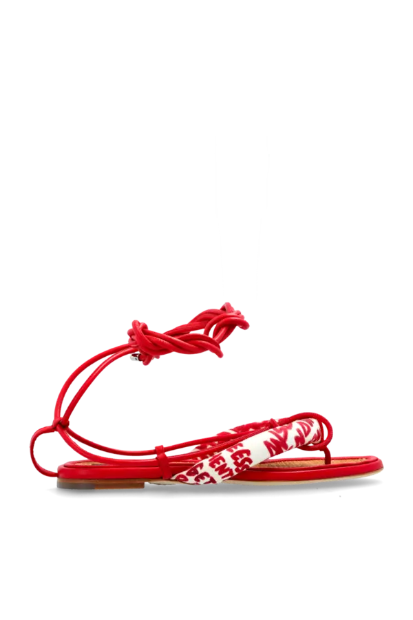 Dsquared2 Rebel Hibiscus Sandals - Red