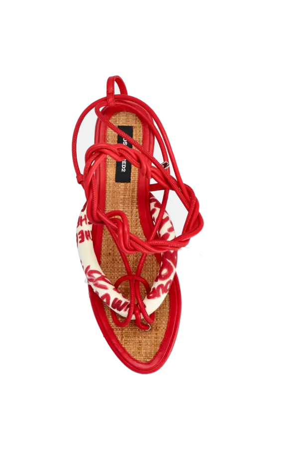 Dsquared2 Rebel Hibiscus Sandals