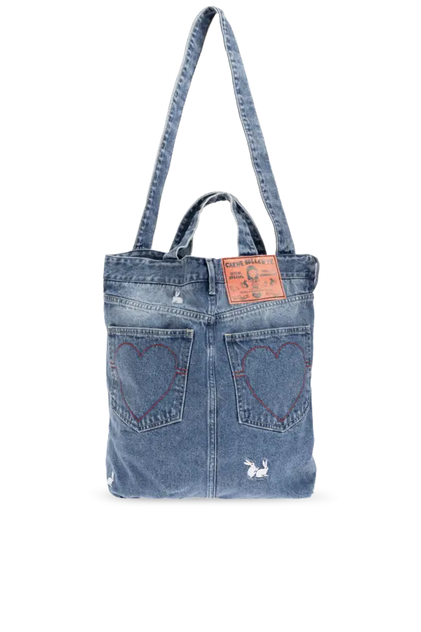 CARNE BOLLENTE Denim Shopper Bag - Blue