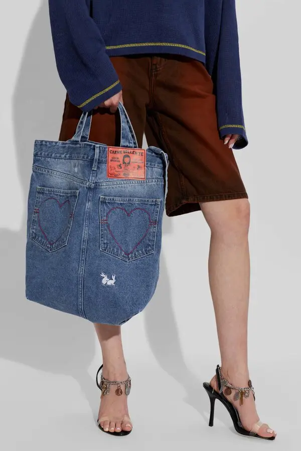 CARNE BOLLENTE Denim Shopper Bag