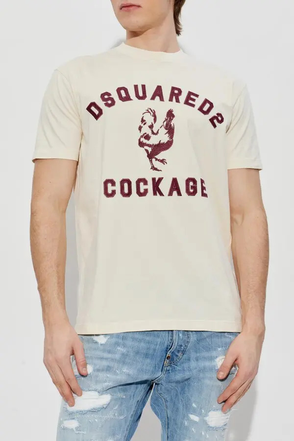 Dsquared2 T-shirt With Logo - Cream