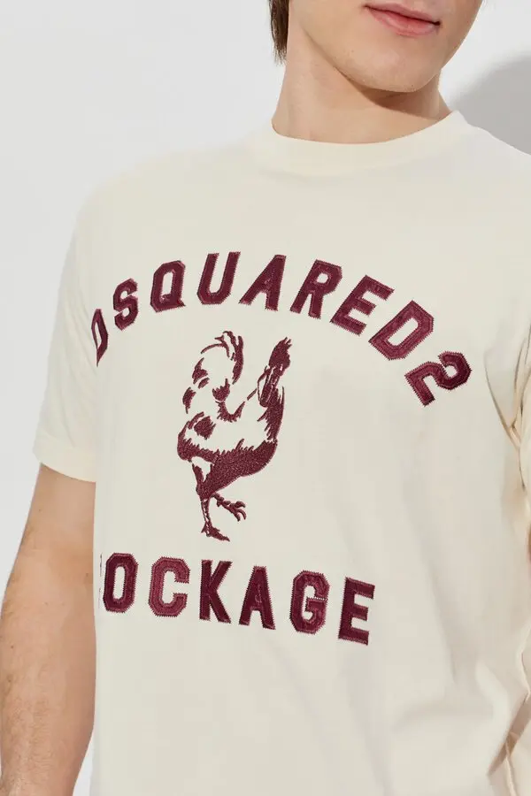 Dsquared2 T-shirt With Logo - Cream