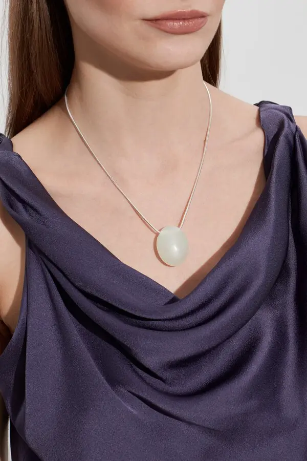 Lié Studio Julia Necklace With Semi-precious Stone - Silver