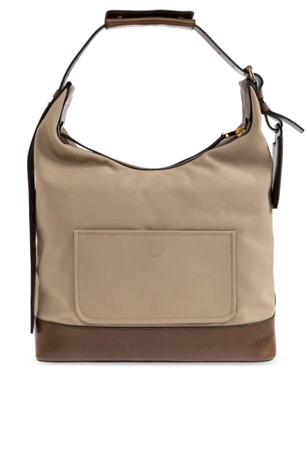 Moschino Shoulder Bag With Logo - Beige