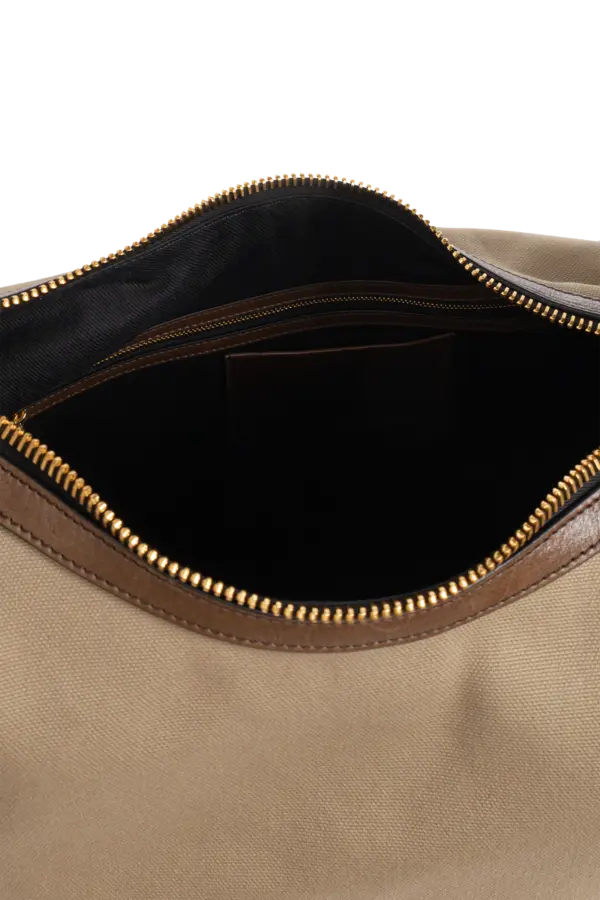 Moschino Shoulder Bag With Logo - Beige