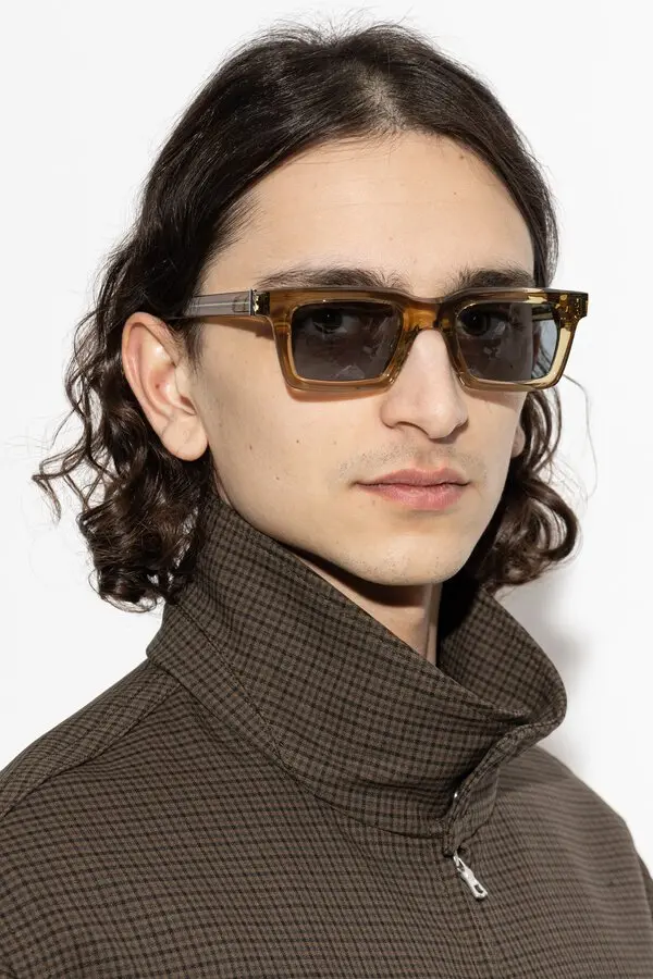 Alexander McQueen Rectangle Sunglasses - Brown