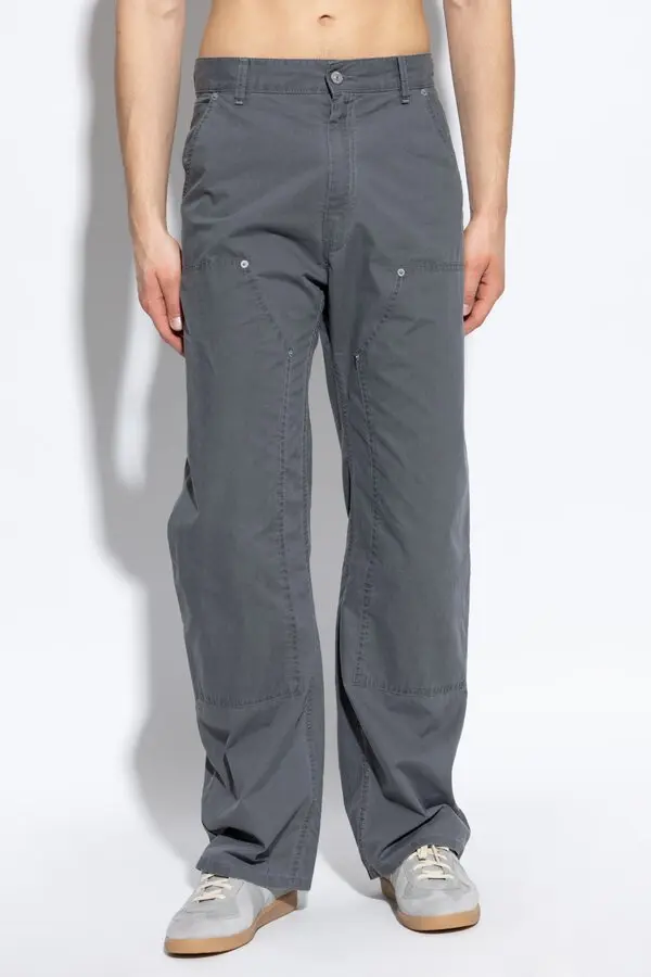 MAISON MARGIELA Cotton Trousers - Grey