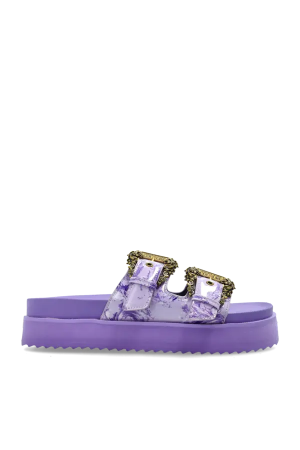 Versace Platform Slides - Purple