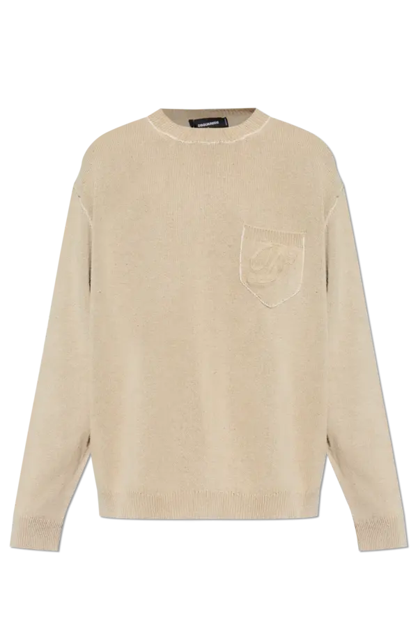 Dsquared2 Sweater With Pocket - Beige