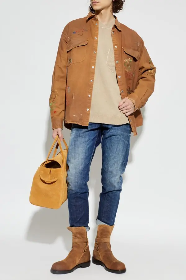 Dsquared2 Sweater With Pocket - Beige